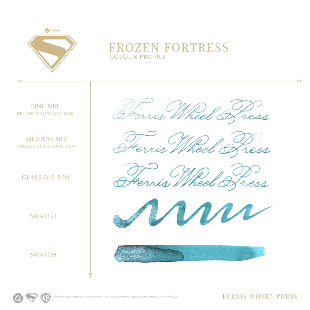 FWP - 2025 LE Superman Fountain Pen Ink - 28ml - Frozen Fortress – Soul ...